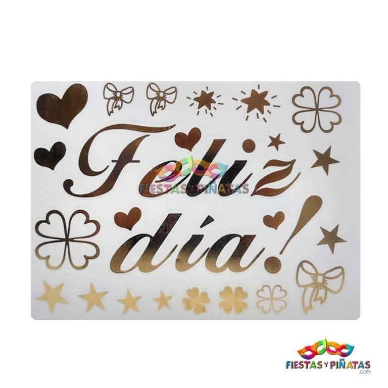 STICKER FELIZ DÍA PARA DECORAR GLOBO BURBUJA – Fiestas y Piñatas Bogotá ...